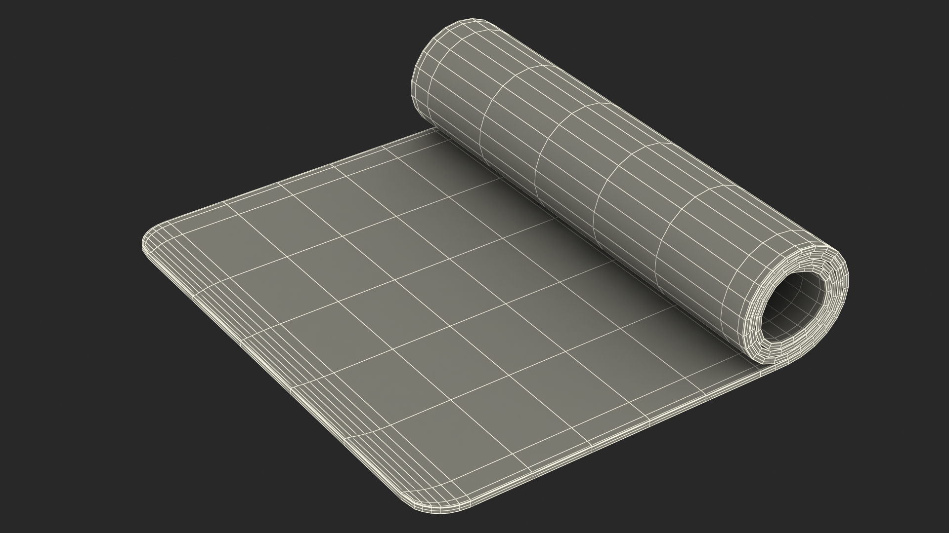 3D Model Yoga Mat Rolled Camo - TurboSquid 1905486