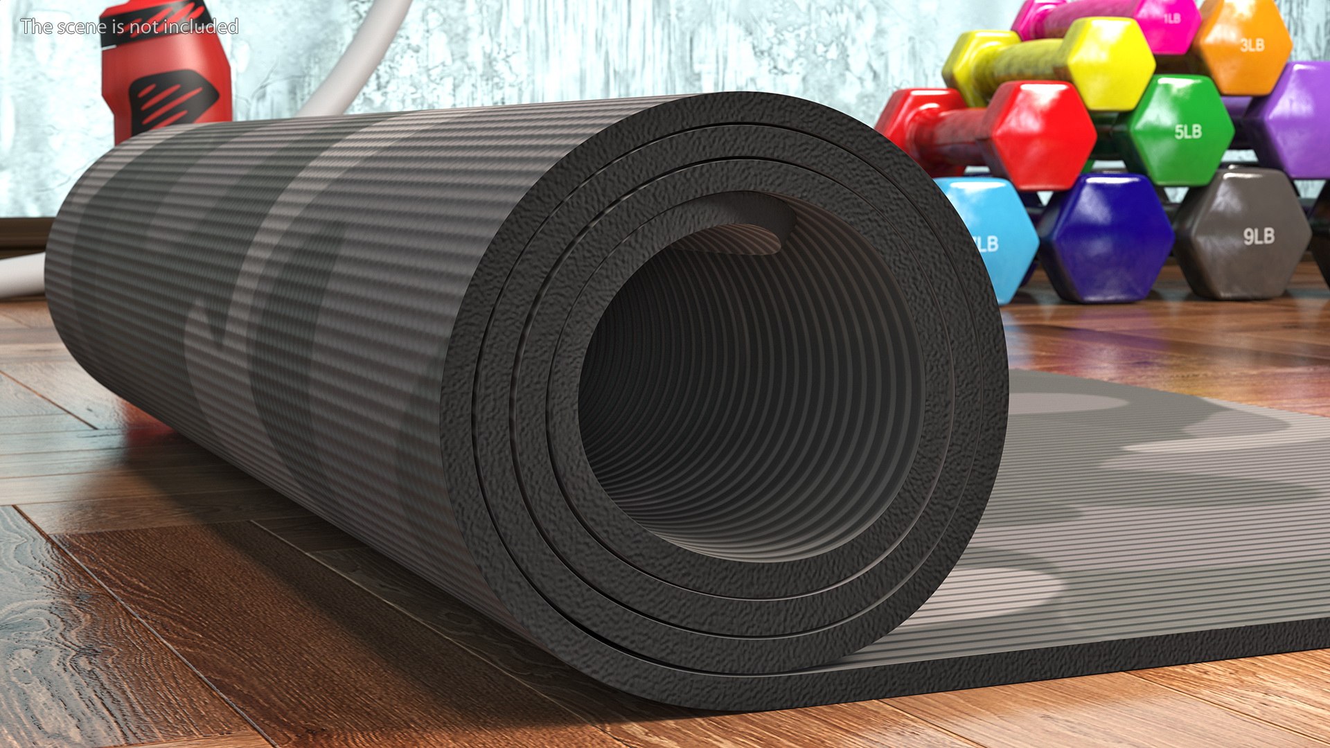 3D Model Yoga Mat Rolled Camo - TurboSquid 1905486