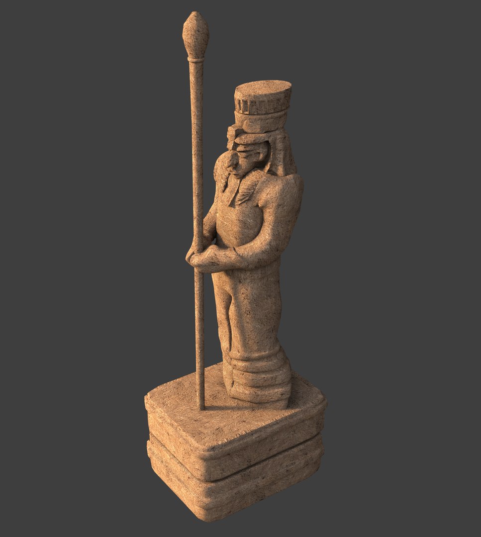 Free Fantasy Egyptian Statue 3D Model - TurboSquid 2246070