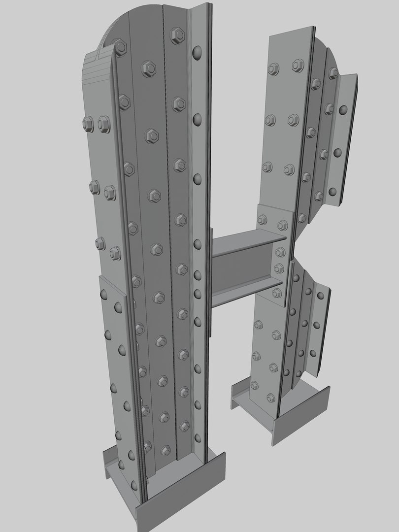 3D Steel Construction Font - Letter K Model - TurboSquid 1894715
