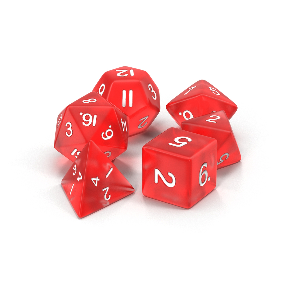 3ds Polyhedral Dice Set Red