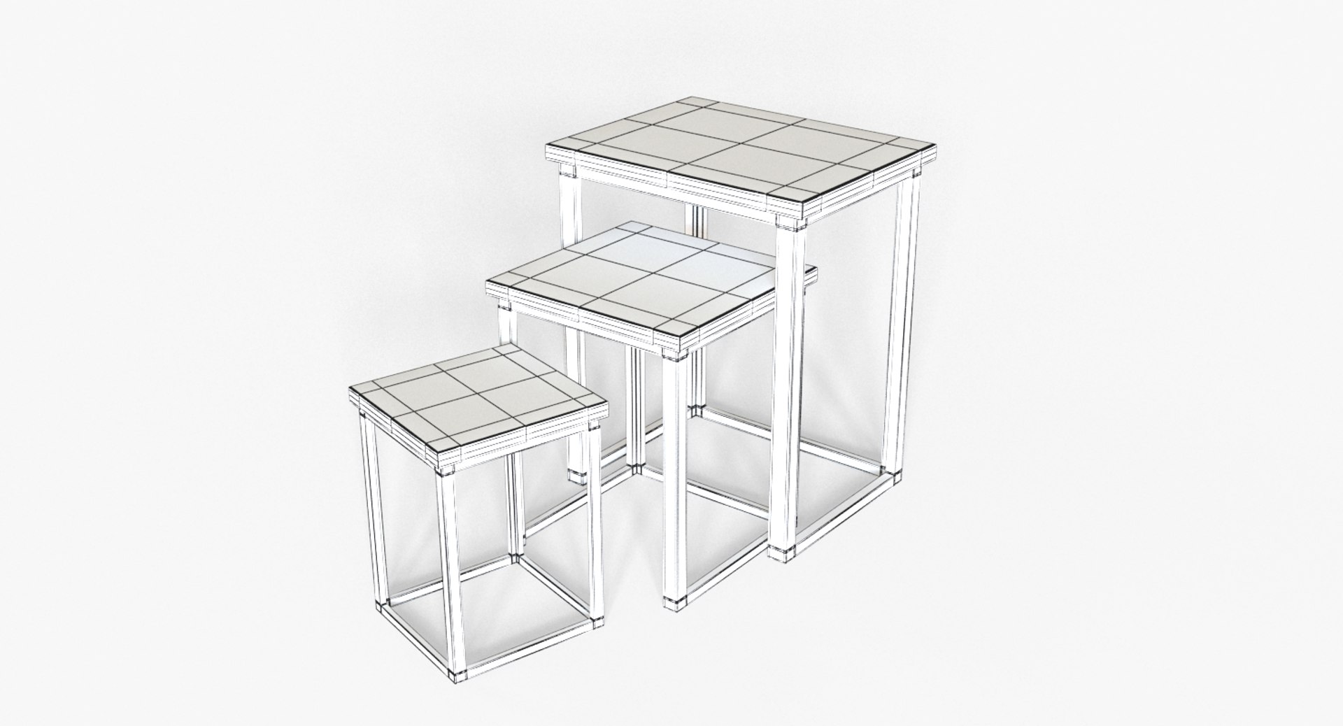 Nesting Tables 3D Model - TurboSquid 1403240