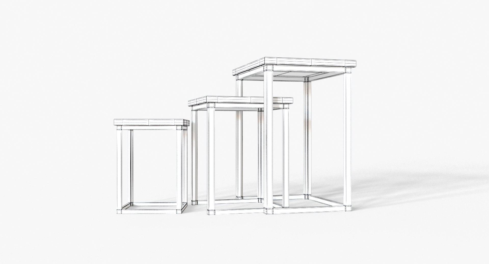 Nesting Tables 3D Model - TurboSquid 1403240