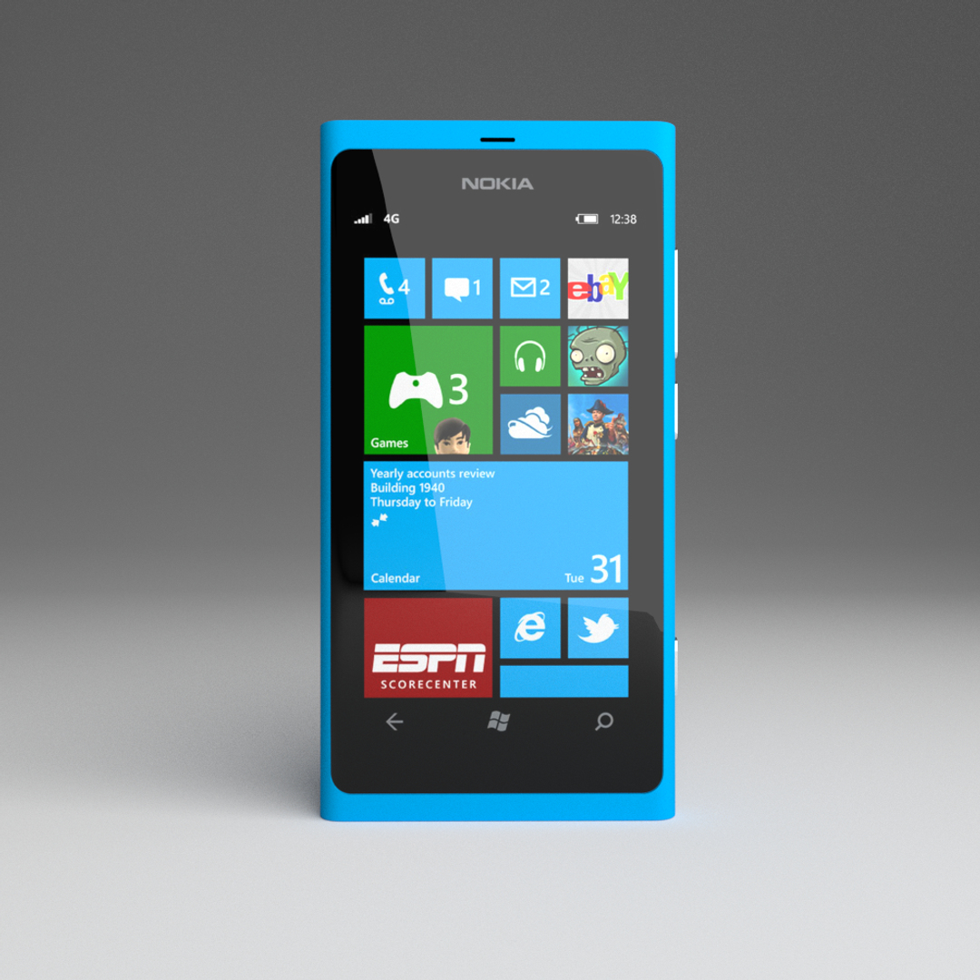nokia lumia 800 phone 3d obj