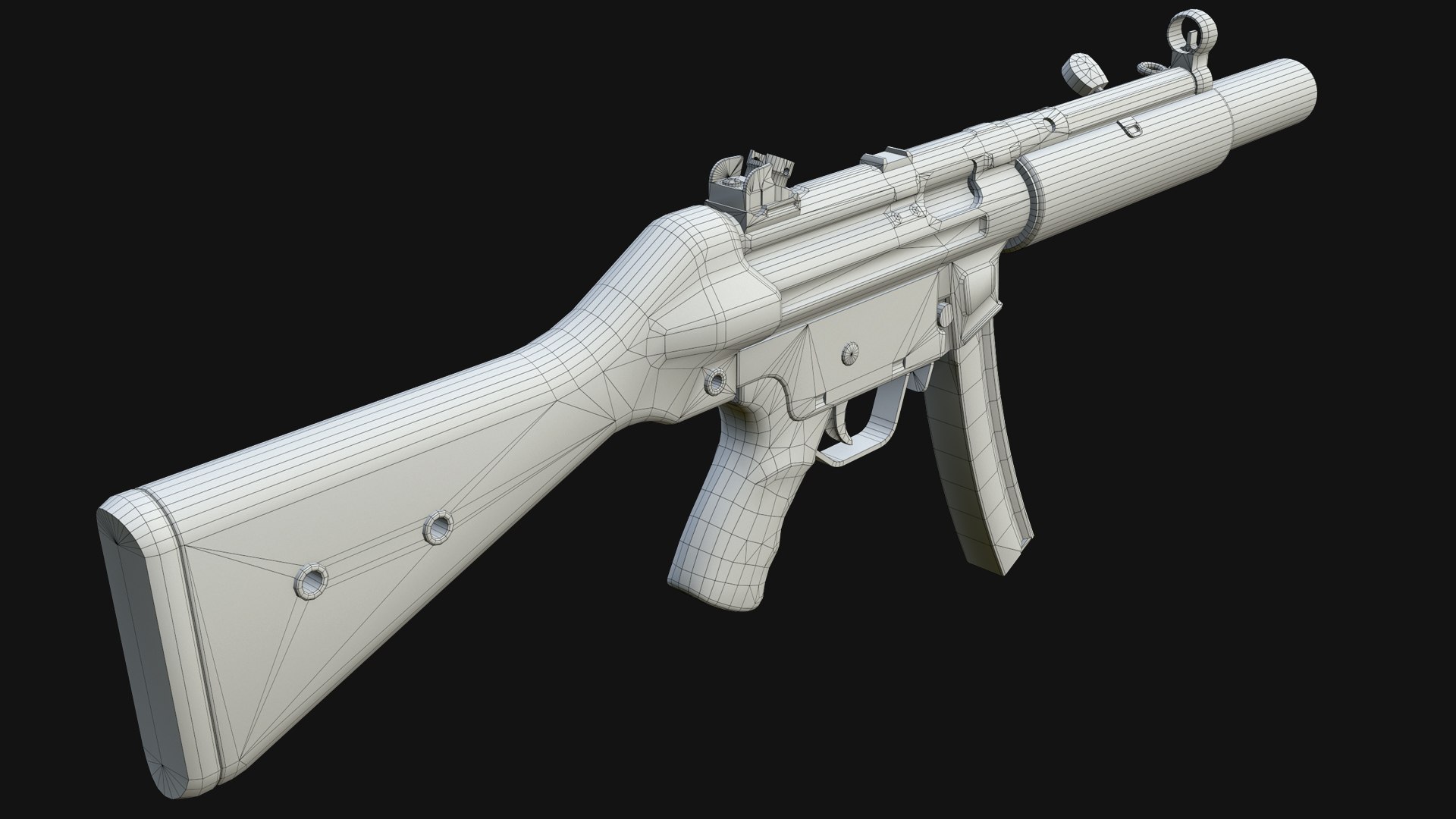 Heckler and Koch MP5 and MP5SD Low Poly 3D - TurboSquid 1924985
