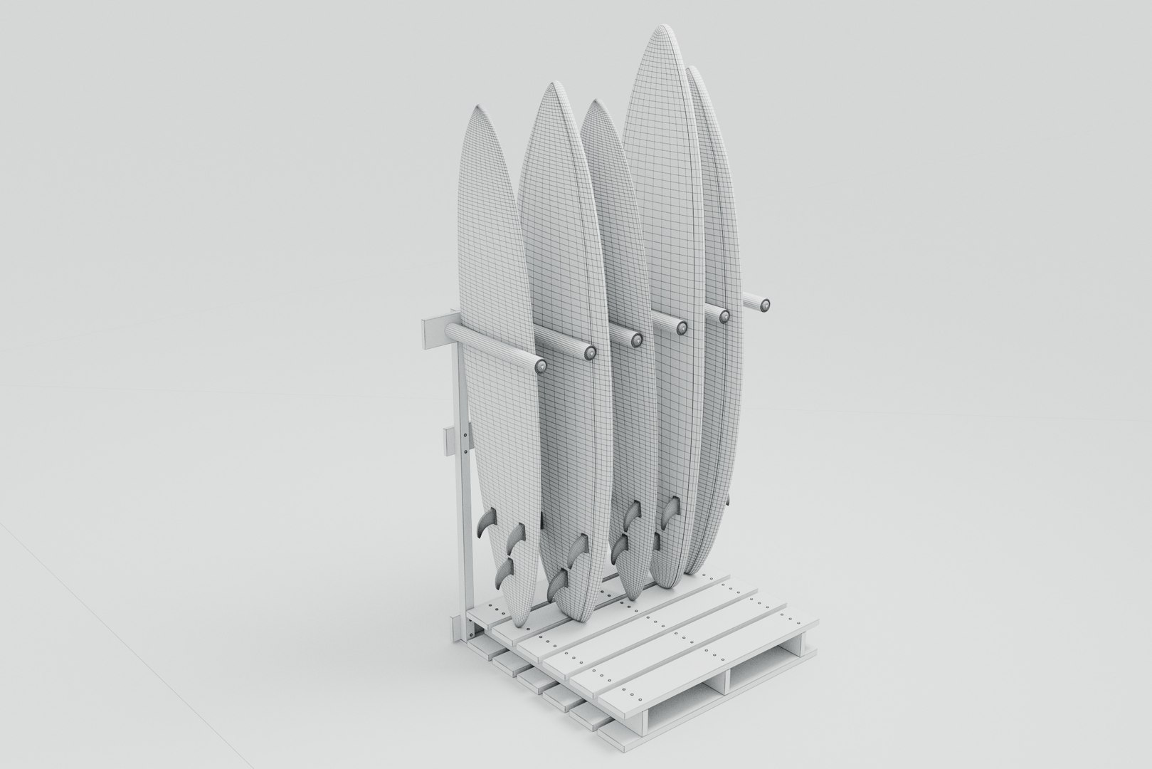 Surfboard Rack 3D Model - TurboSquid 2012320