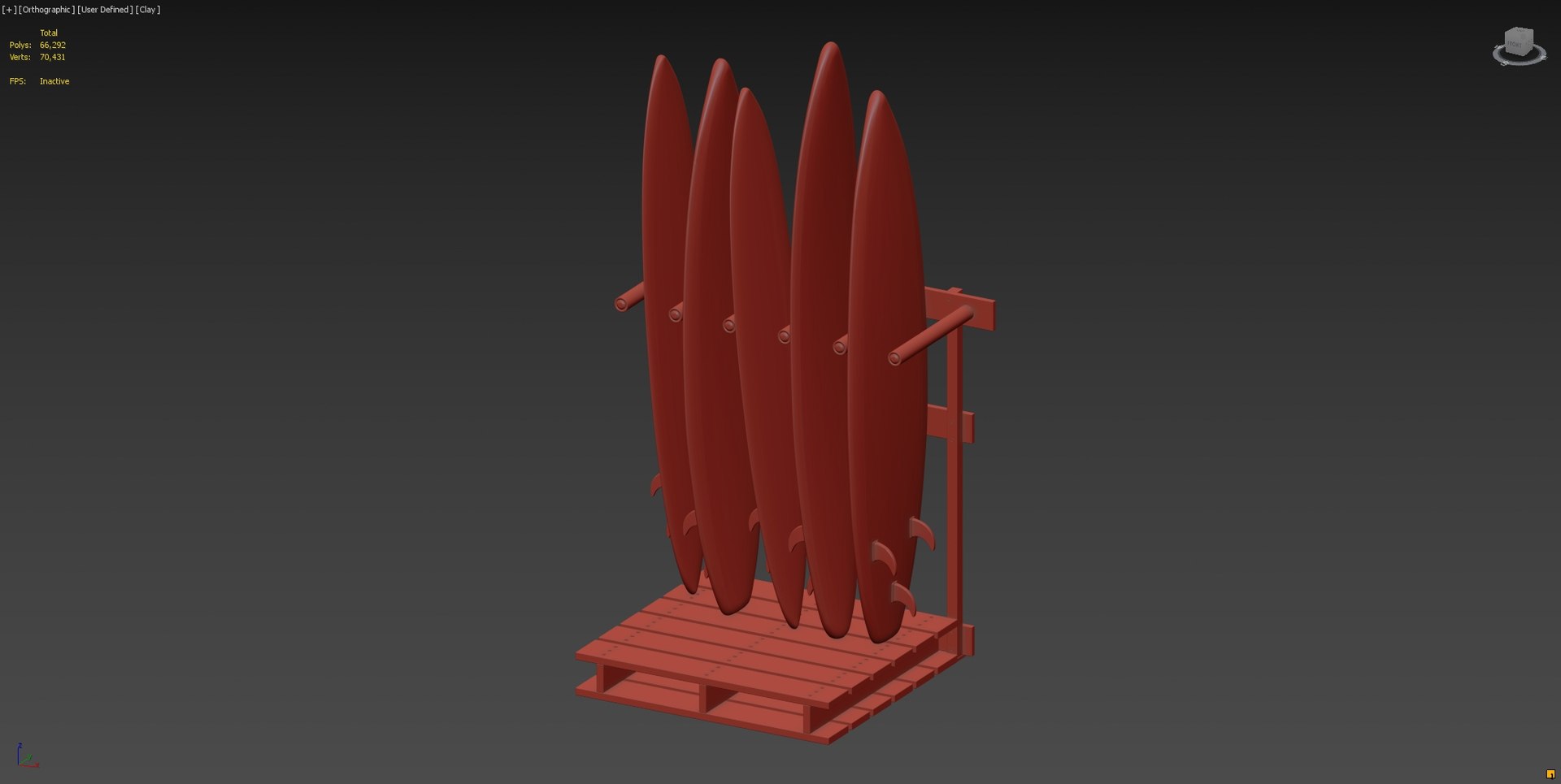 Surfboard Rack 3D Model - TurboSquid 2012320