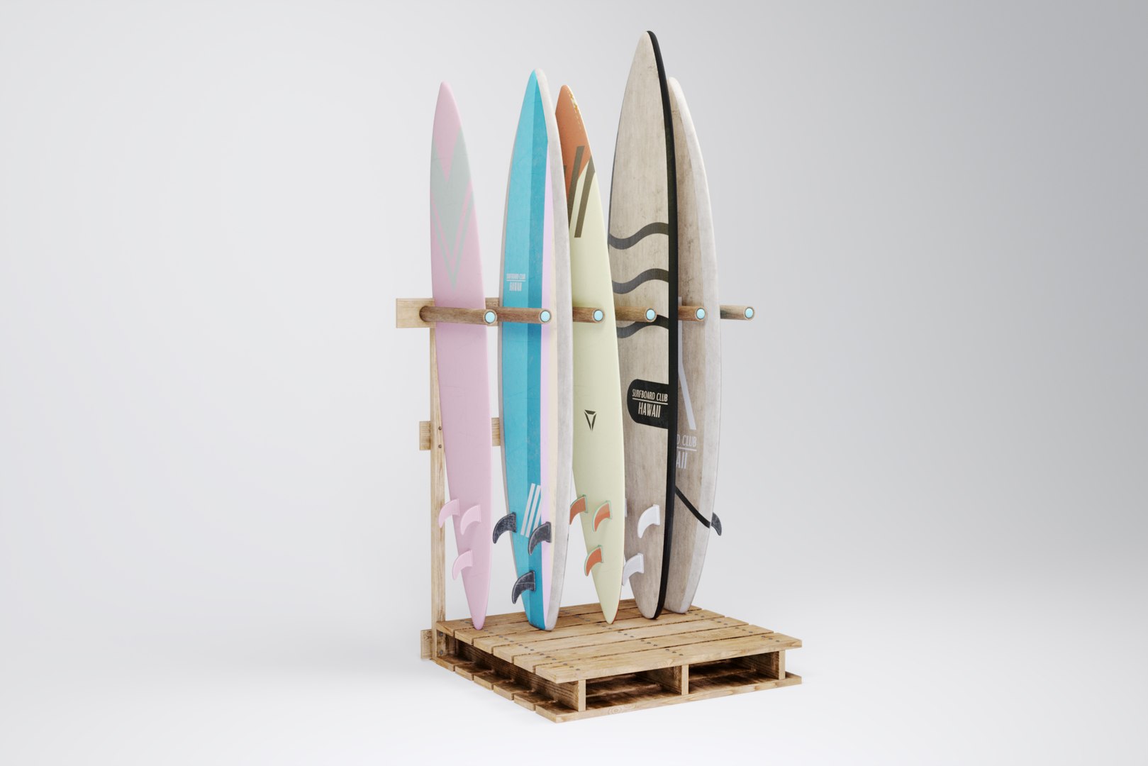 Surfboard Rack 3D Model - TurboSquid 2012320