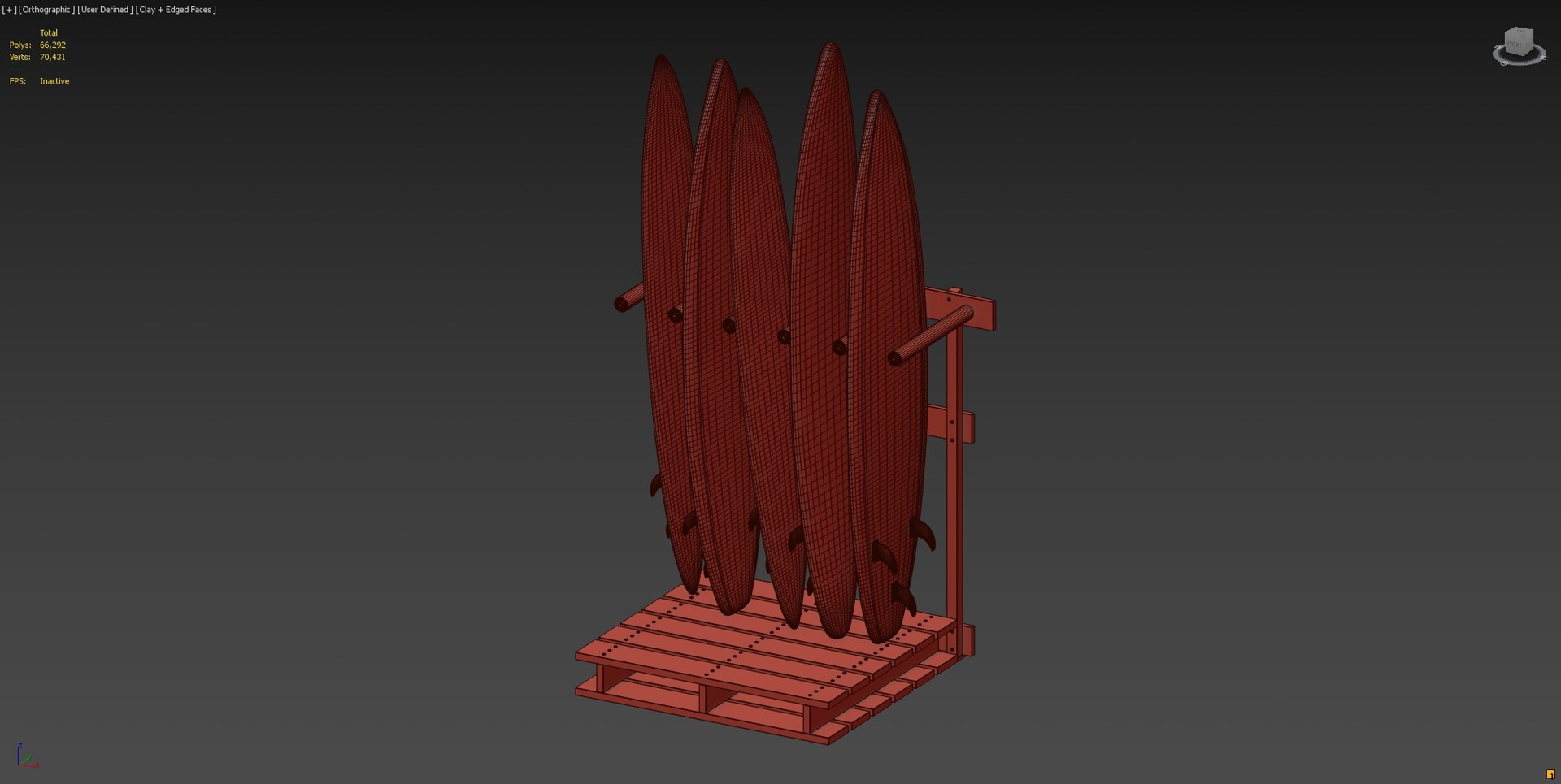 Surfboard Rack 3D Model - TurboSquid 2012320