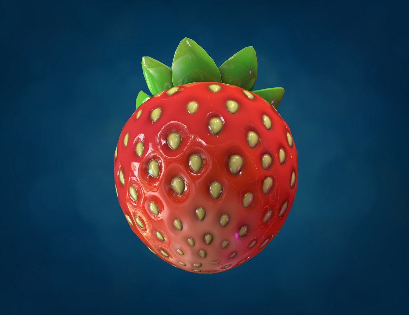 Strawberry One 3D Model - TurboSquid 2135445