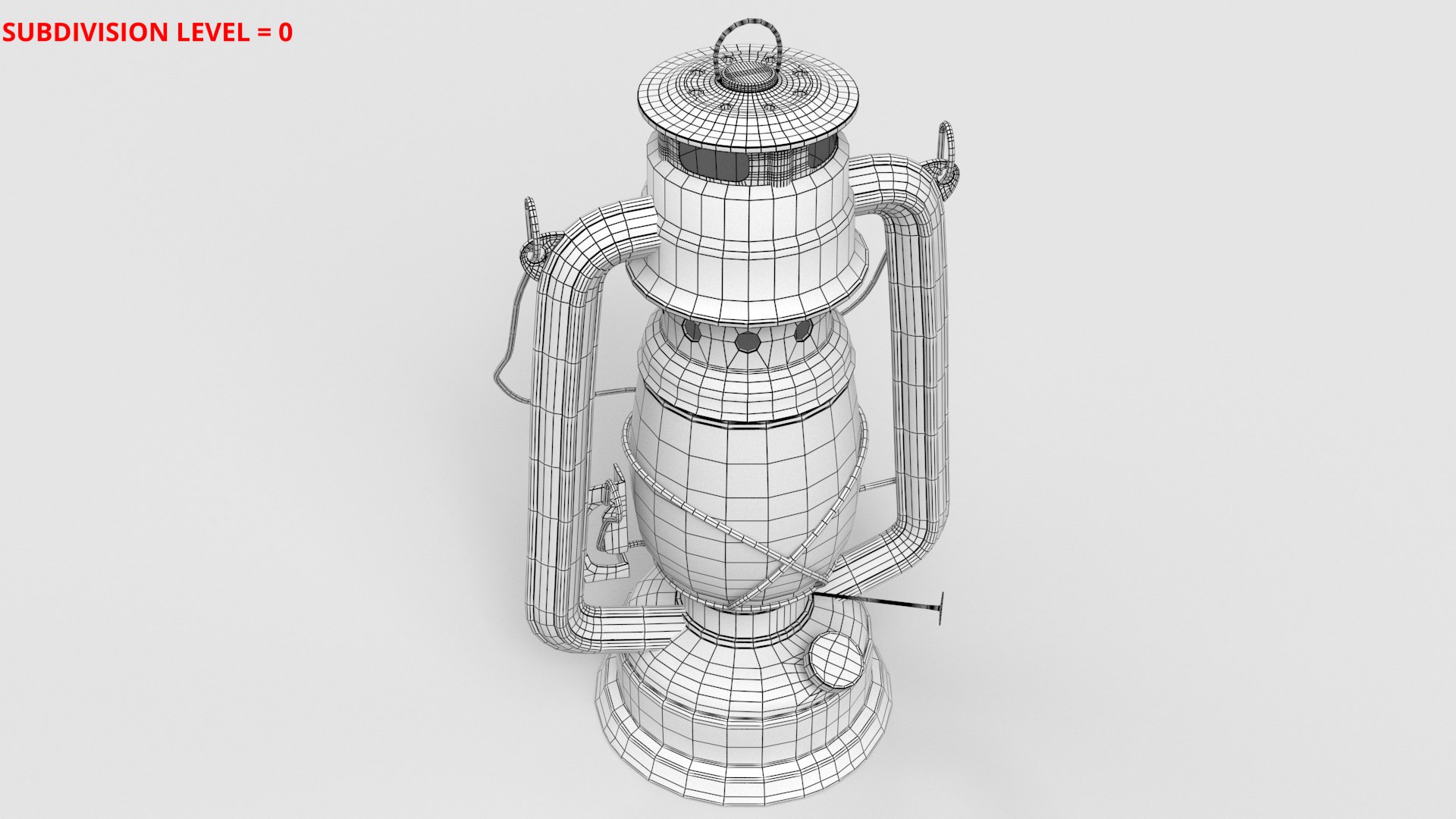 3D Oil Lamp Grey - PBR - TurboSquid 2155599