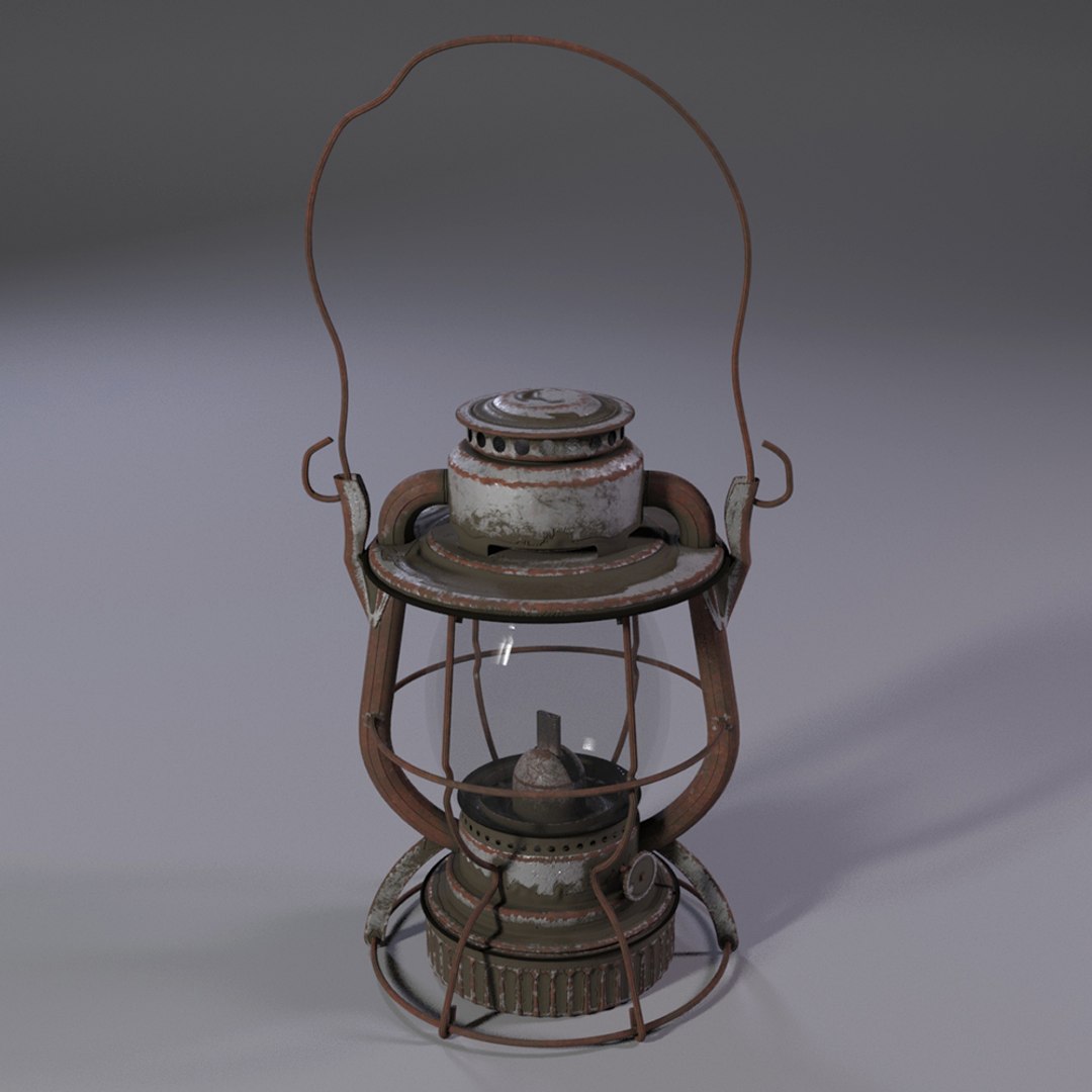 3D OLD RUSTED OIL LAMP Model - TurboSquid 1727307
