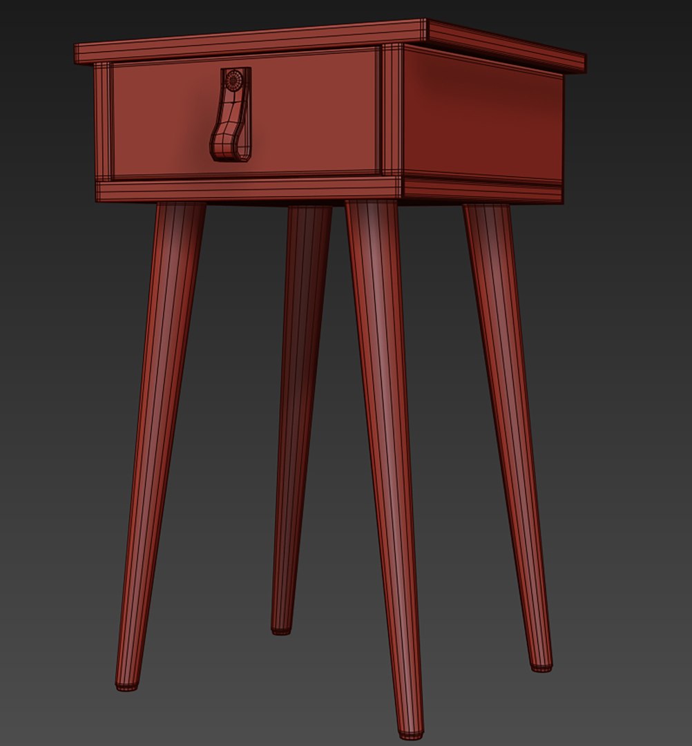 3D TV stand nightstand Es Mob Betong by Vivense - TurboSquid 2081890