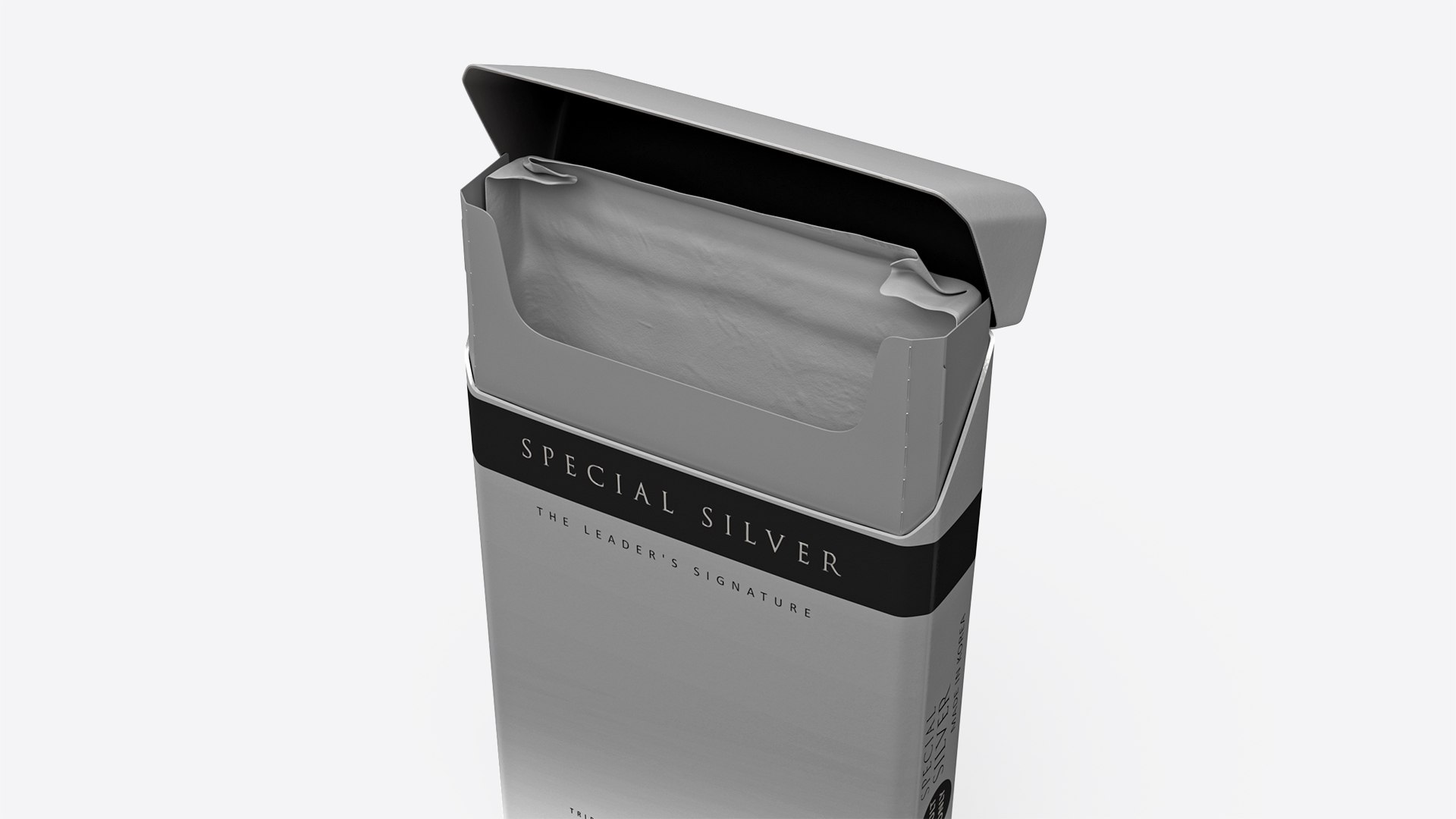 Pack Of Cigarettes Super Slim Silver Empty Model - TurboSquid 2281785