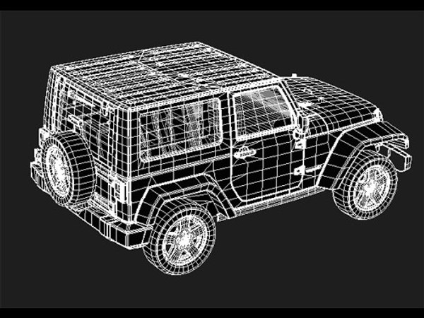 3d jeep wrangler midpoly model