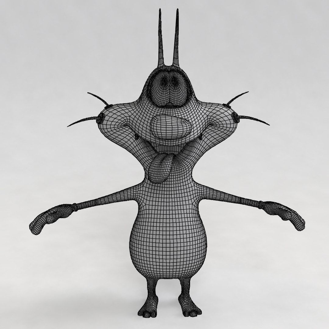 3d oggy animation model