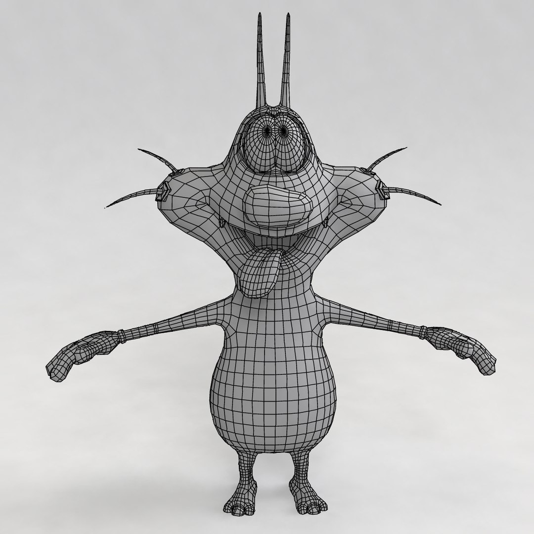 3d oggy animation model
