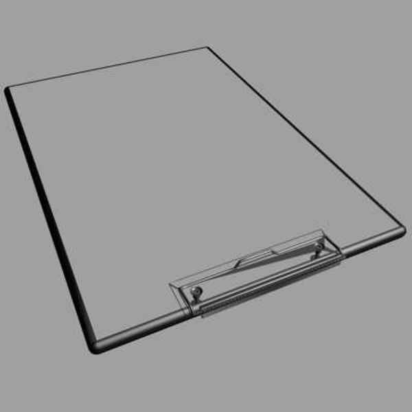 3d clipboard model