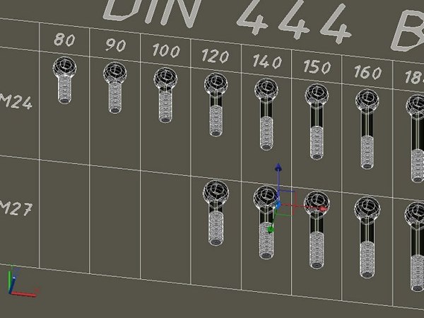 3d din 444 bolt swing model