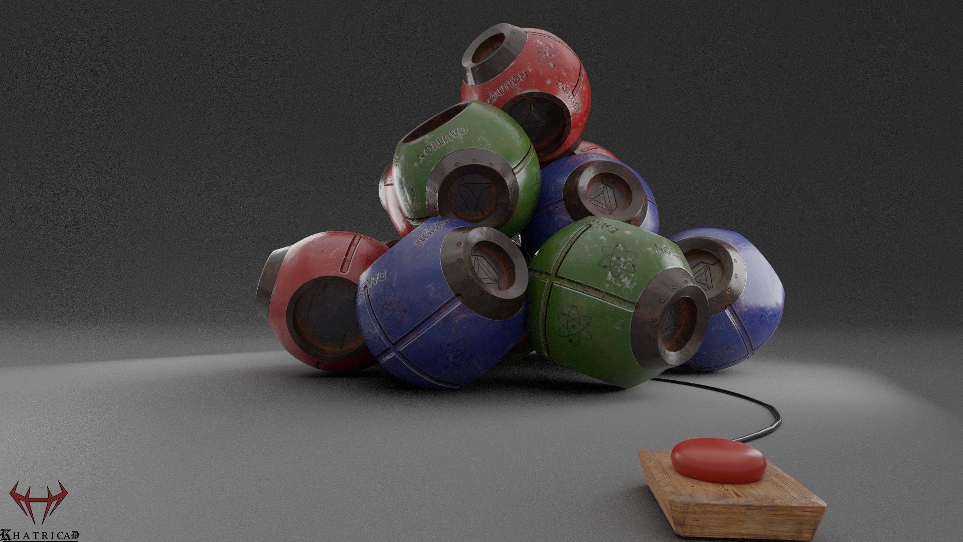 Robot Bots Bombs Model - TurboSquid 1466113