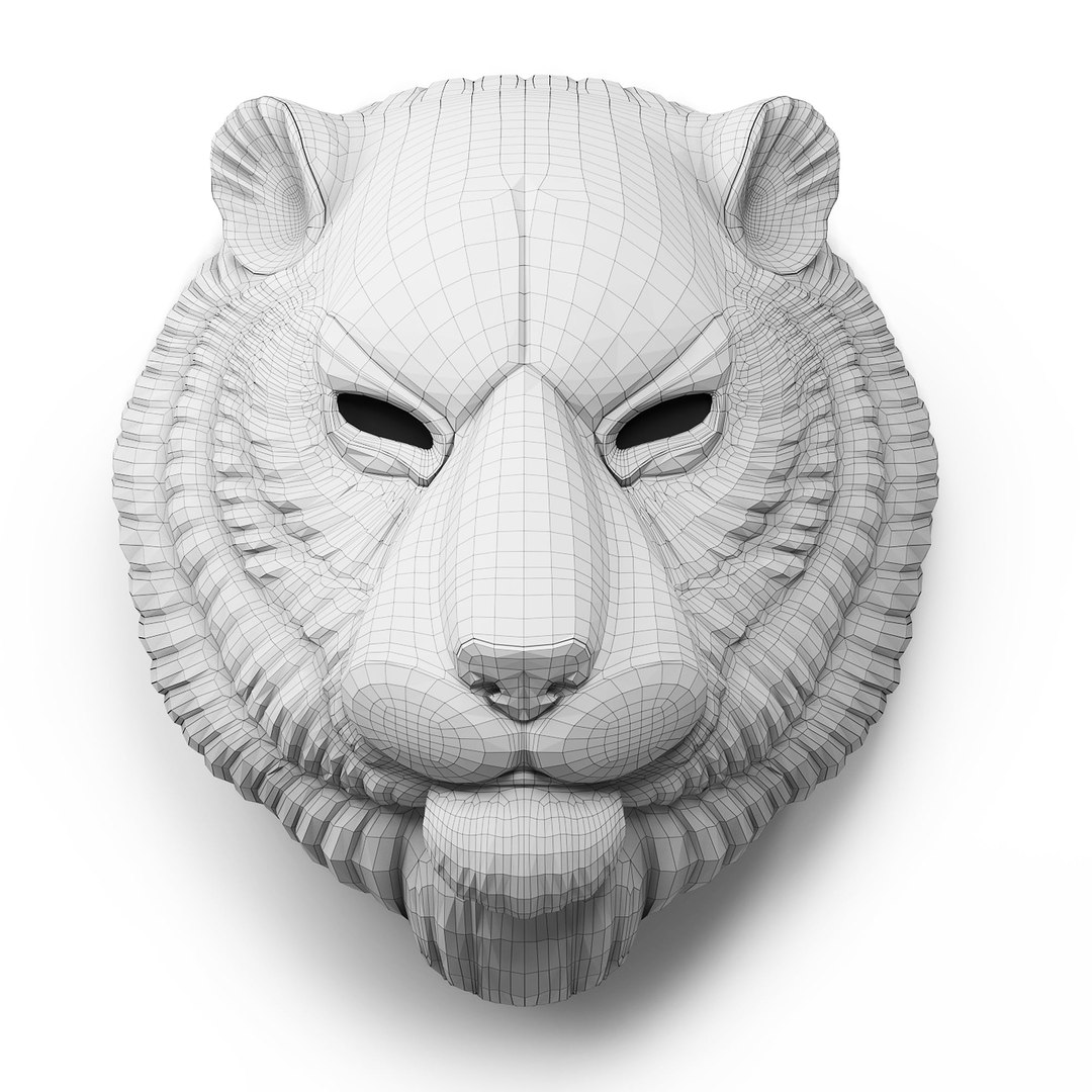 3D Tiger Mask Lladro - TurboSquid 1546680