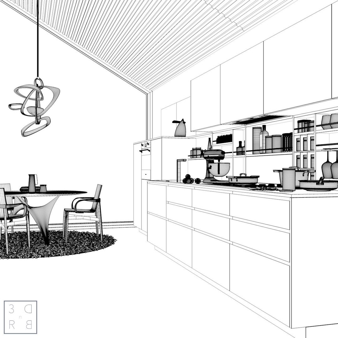 Modern Kitchen Model - TurboSquid 1533778
