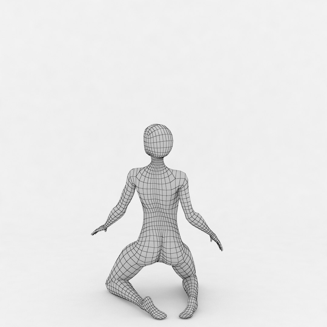 3d Female Body Base Mesh Model