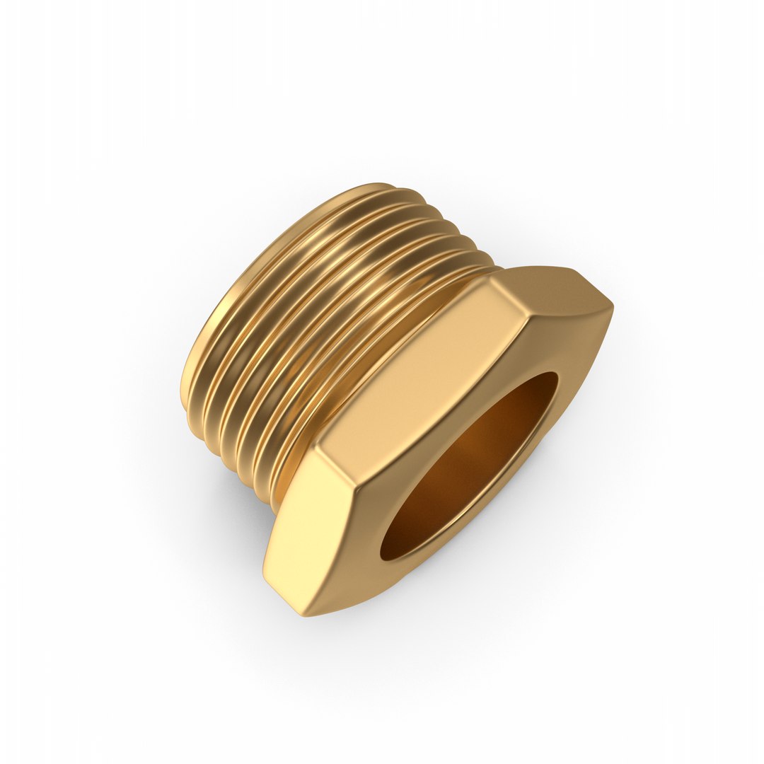 Gold Metal Pipe Fitting 3D - TurboSquid 2003720