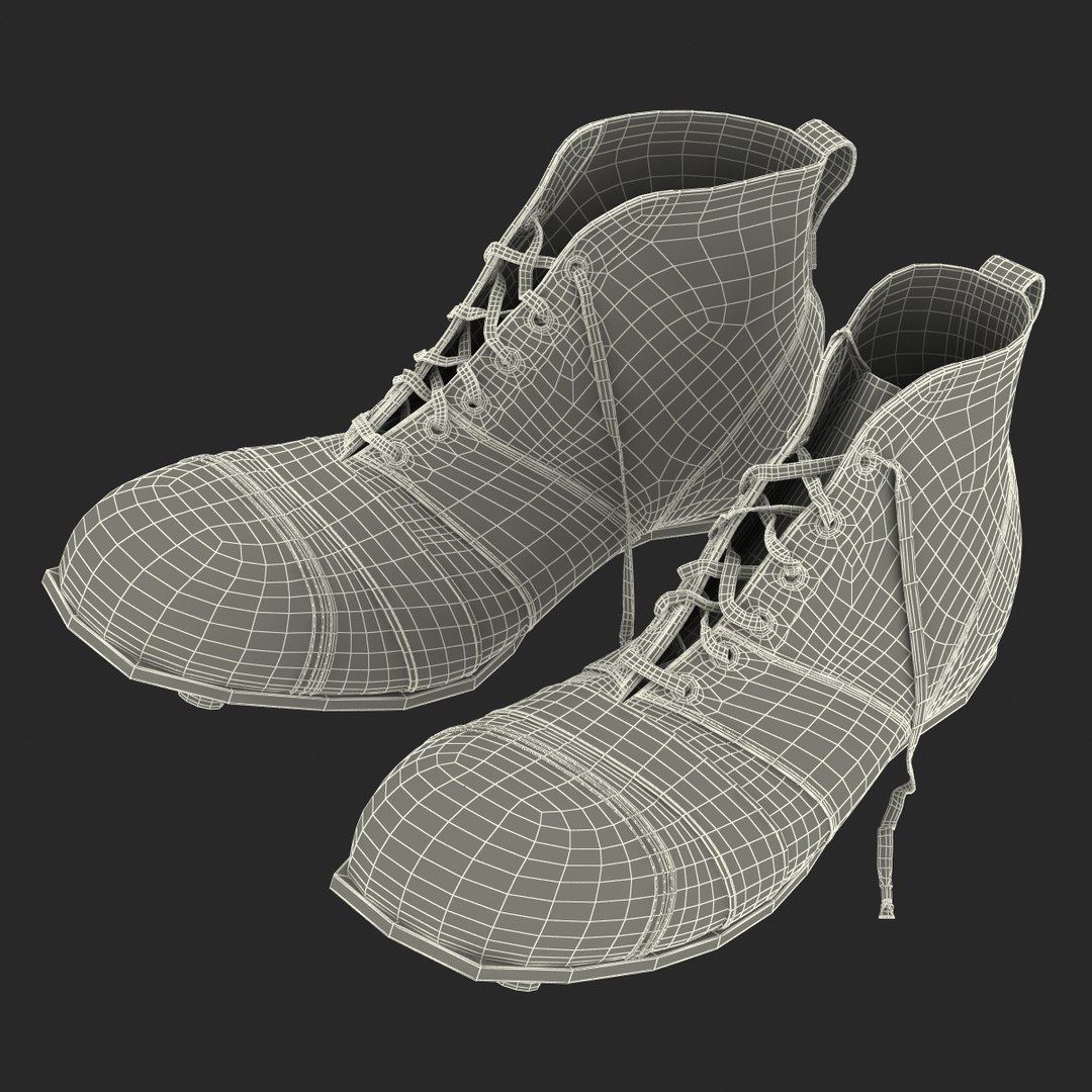 3d vintage football boots