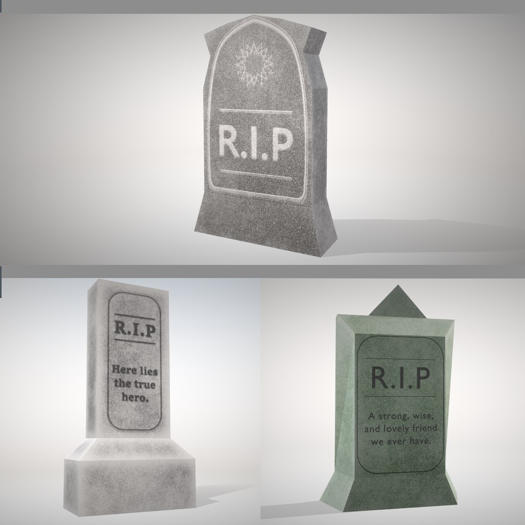 Free 3D Tombstones Dead - TurboSquid 1339175