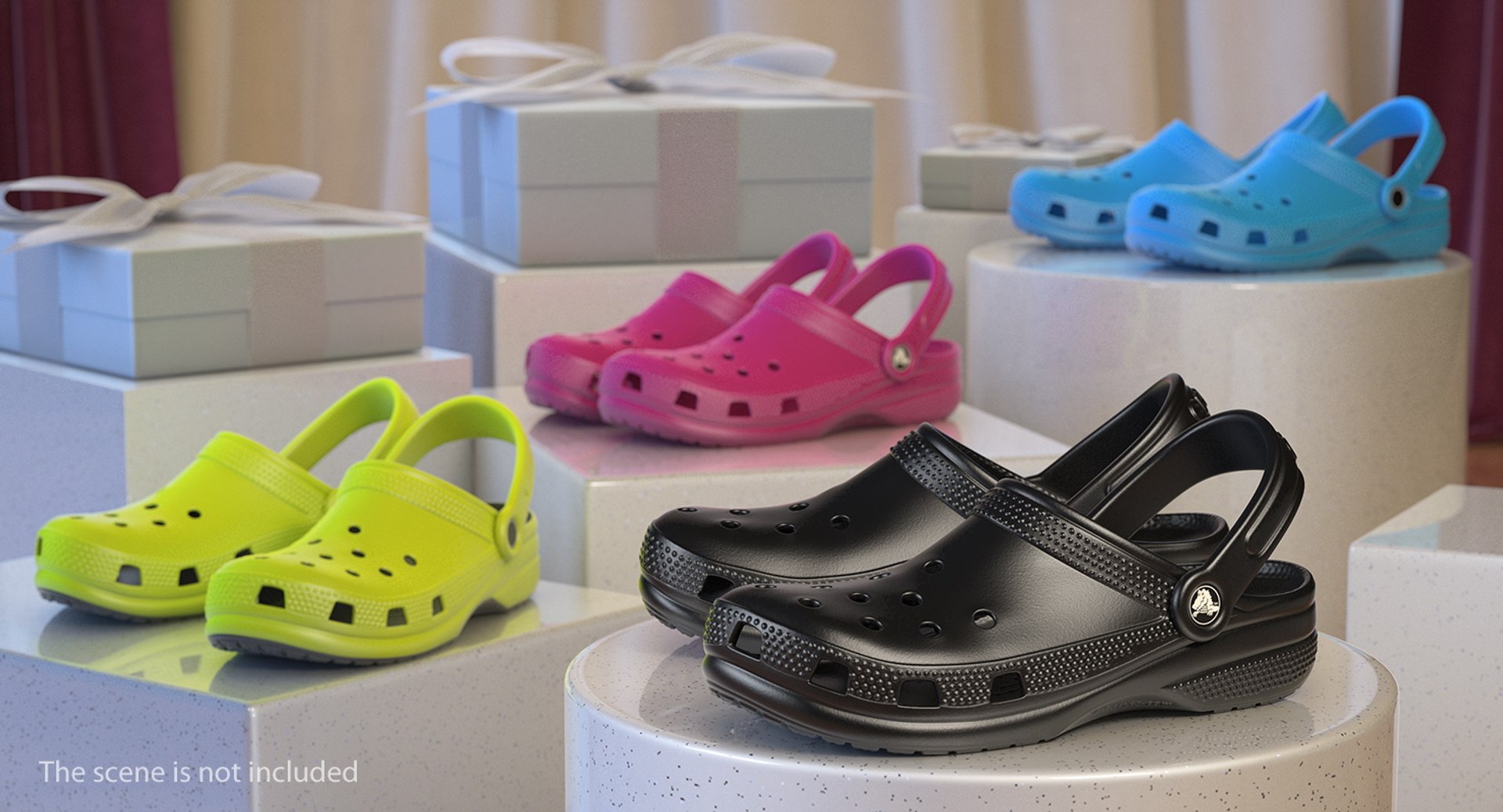 3D Crocs Coast Clog Black Plastic - TurboSquid 1425547