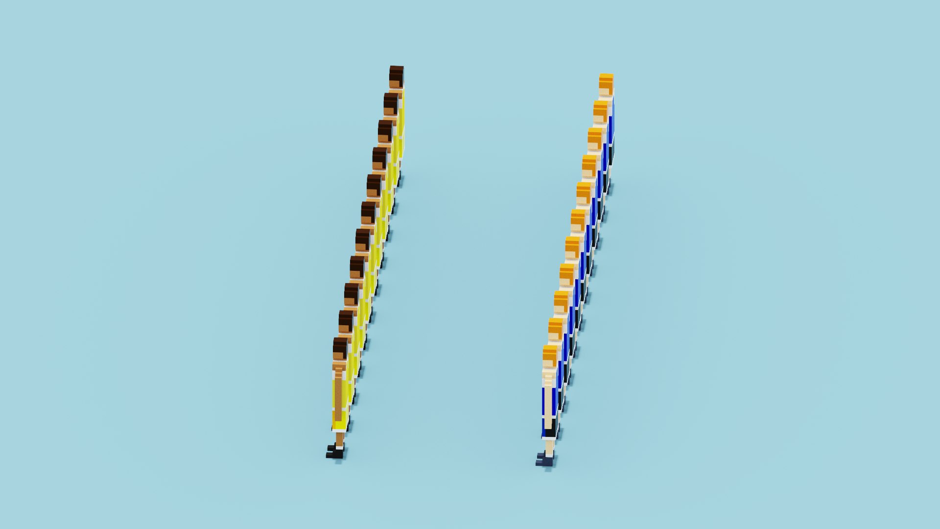 Voxel Basketball Team Players 3D - TurboSquid 2064455