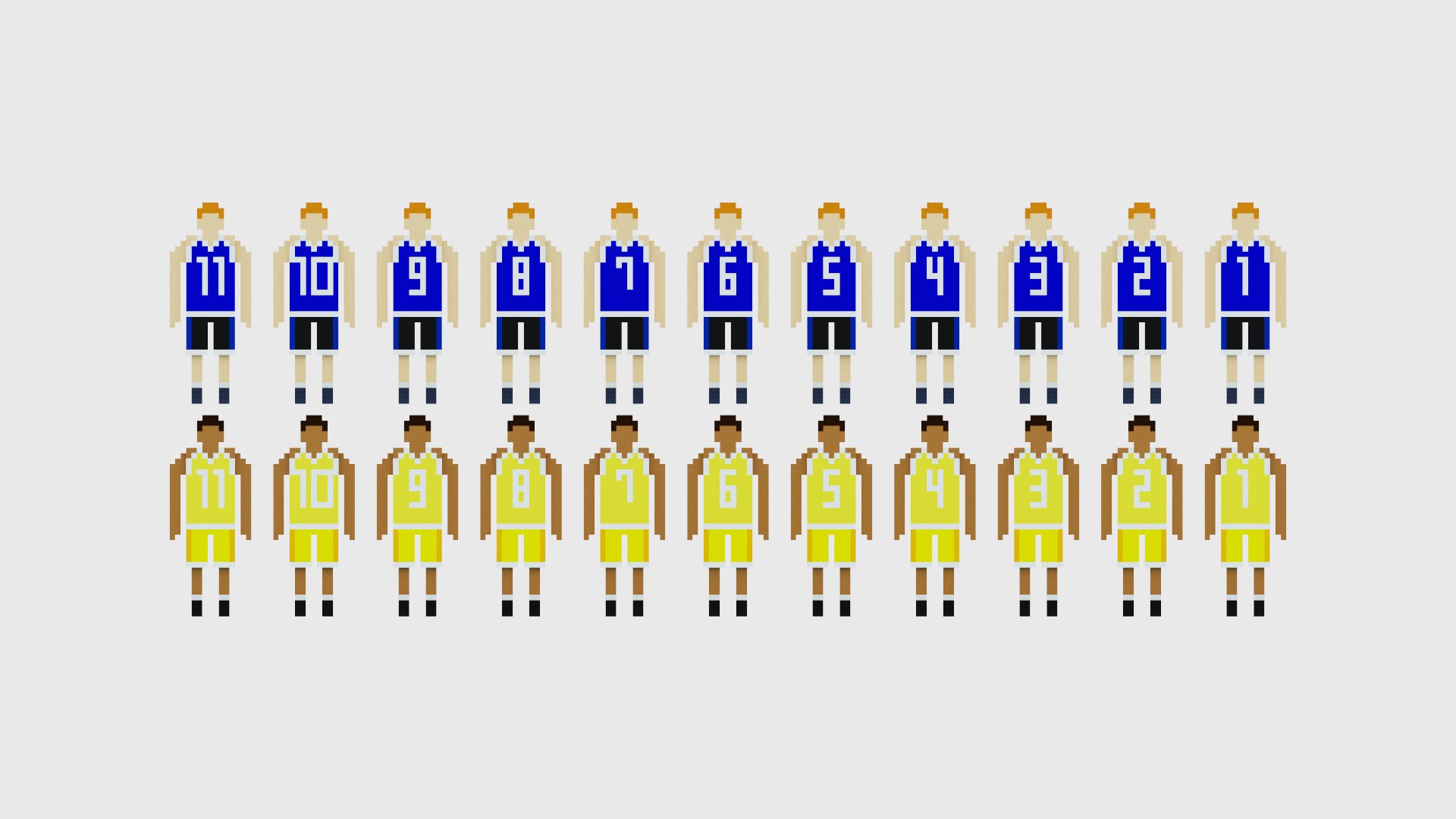 Voxel Basketball Team Players 3D - TurboSquid 2064455