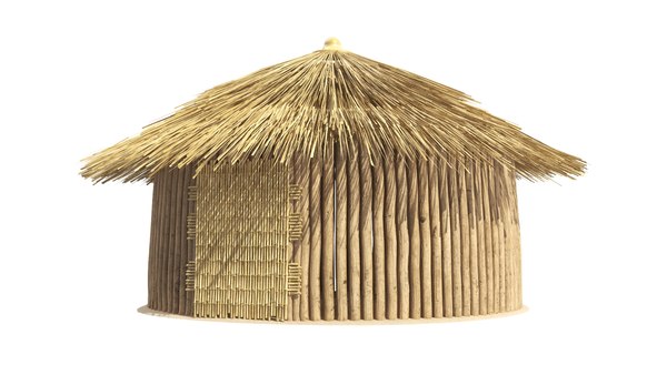 Village Thatched Clay Huts 3D model - TurboSquid 1782515