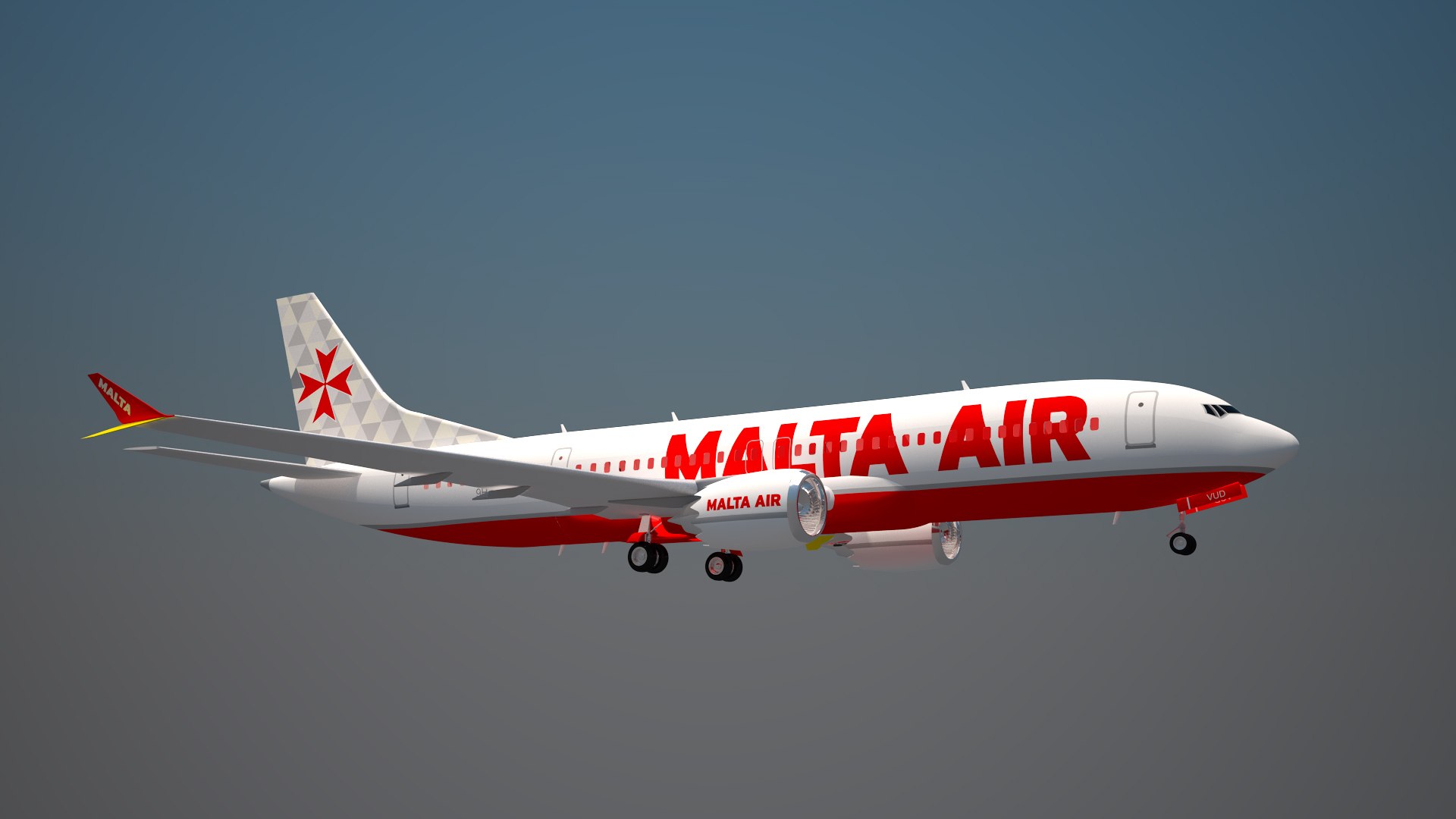 3D Malta Air Boeing 737 Max 8 - 200 model - TurboSquid 1970914