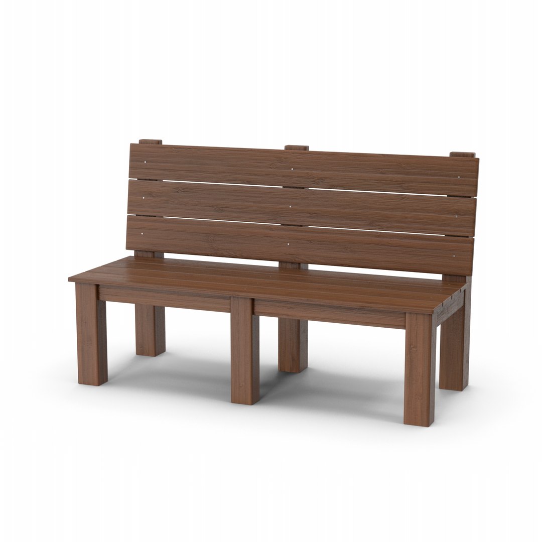 Bench Dark Wood 3D Model - TurboSquid 2119531