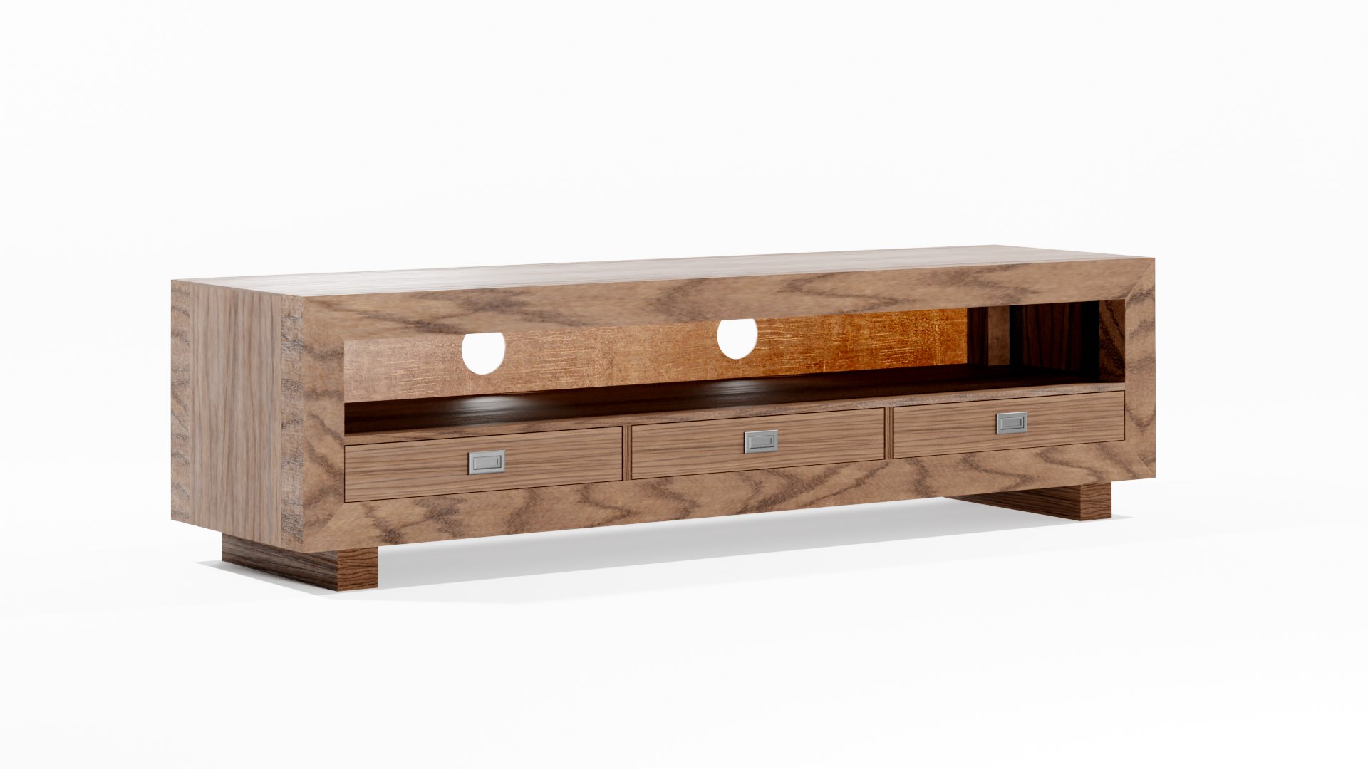 Modern walnut entertainment unit - TV unit model - TurboSquid 1963064
