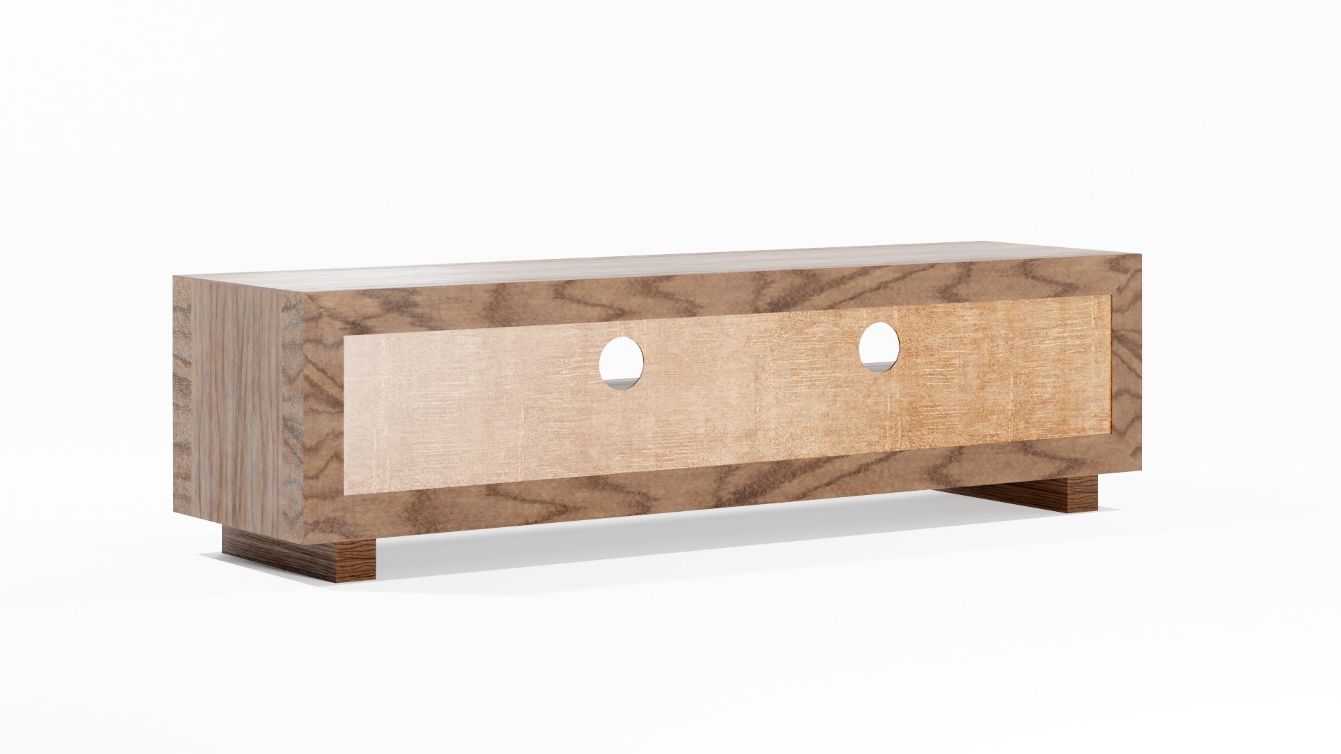 Modern walnut entertainment unit - TV unit model - TurboSquid 1963064