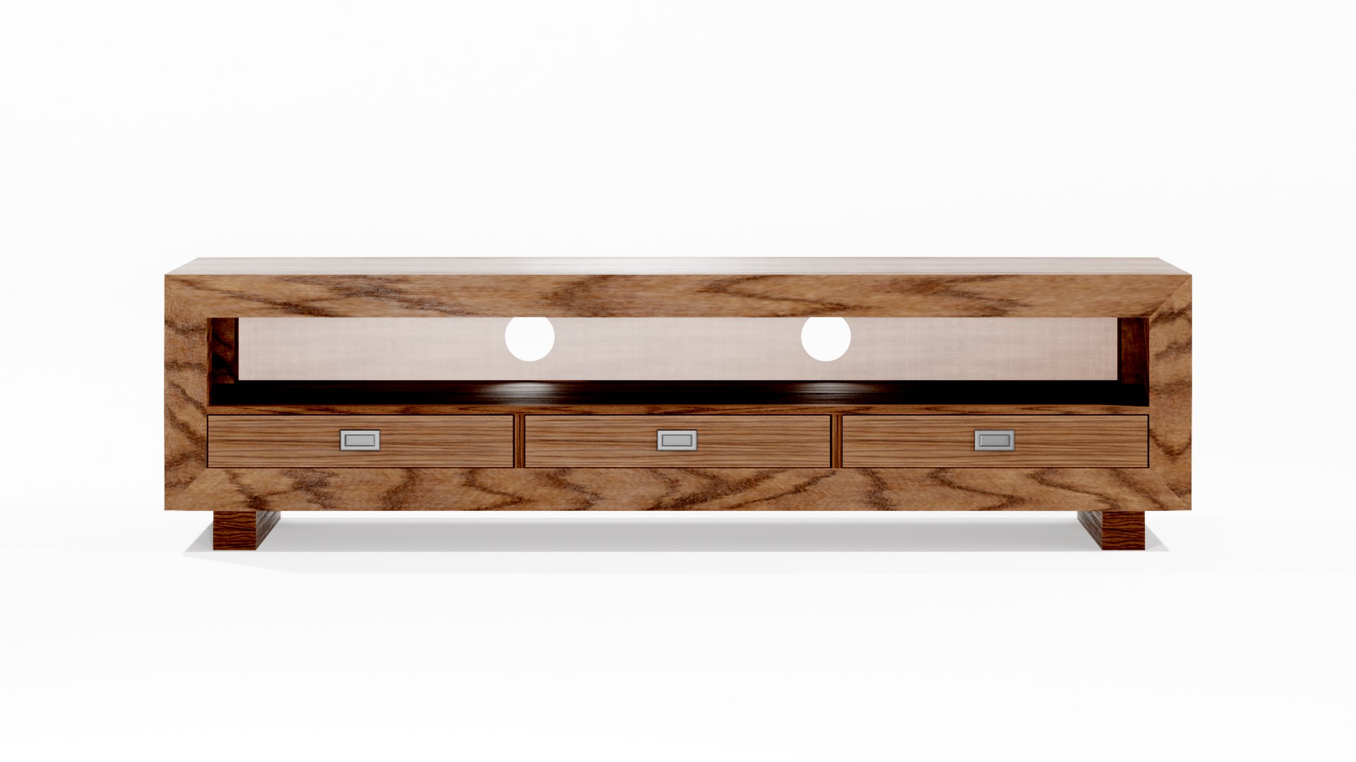 Modern walnut entertainment unit - TV unit model - TurboSquid 1963064