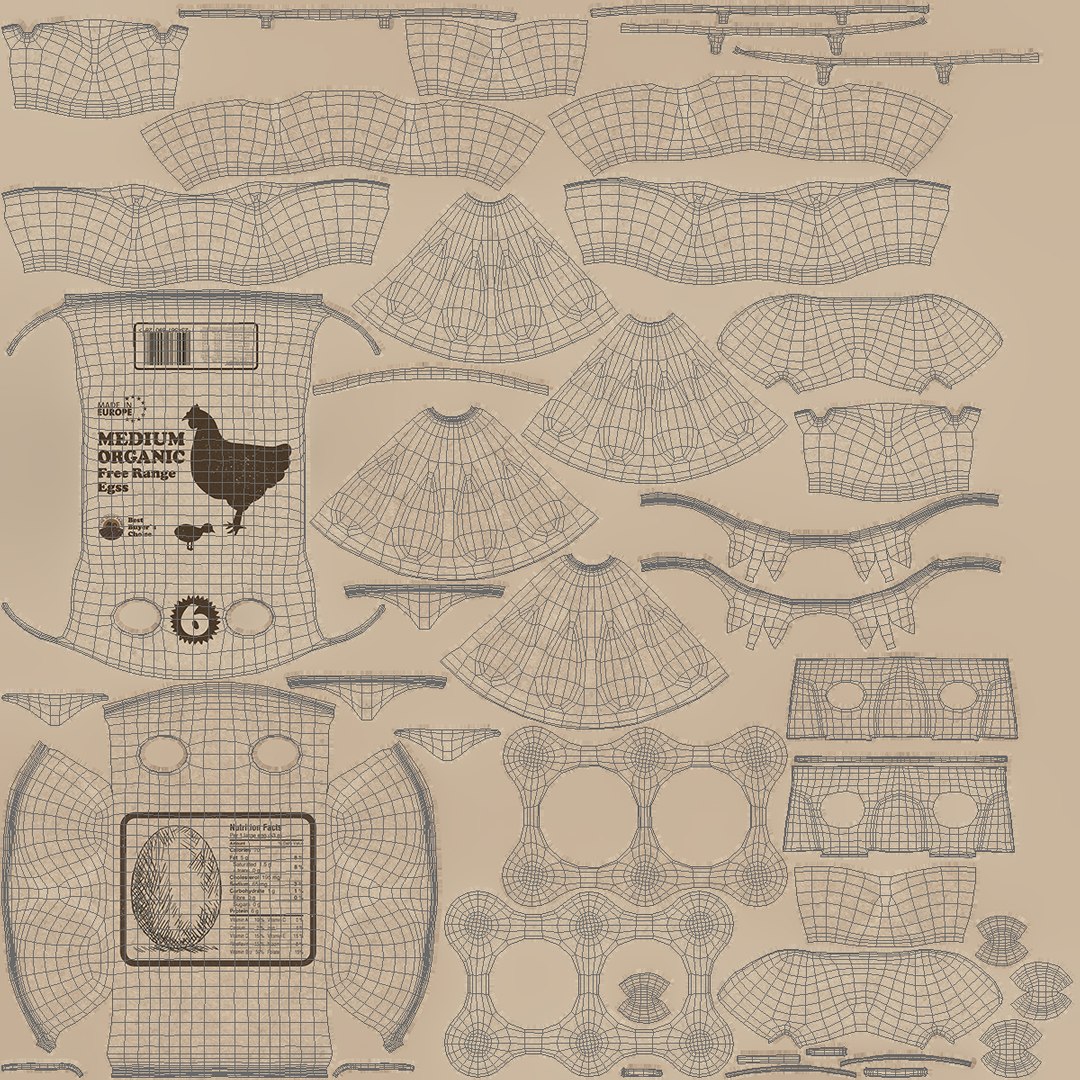3D eggs package model - TurboSquid 1329106