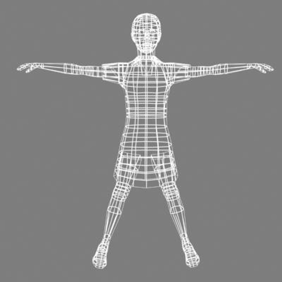 3d Human Female Child Model