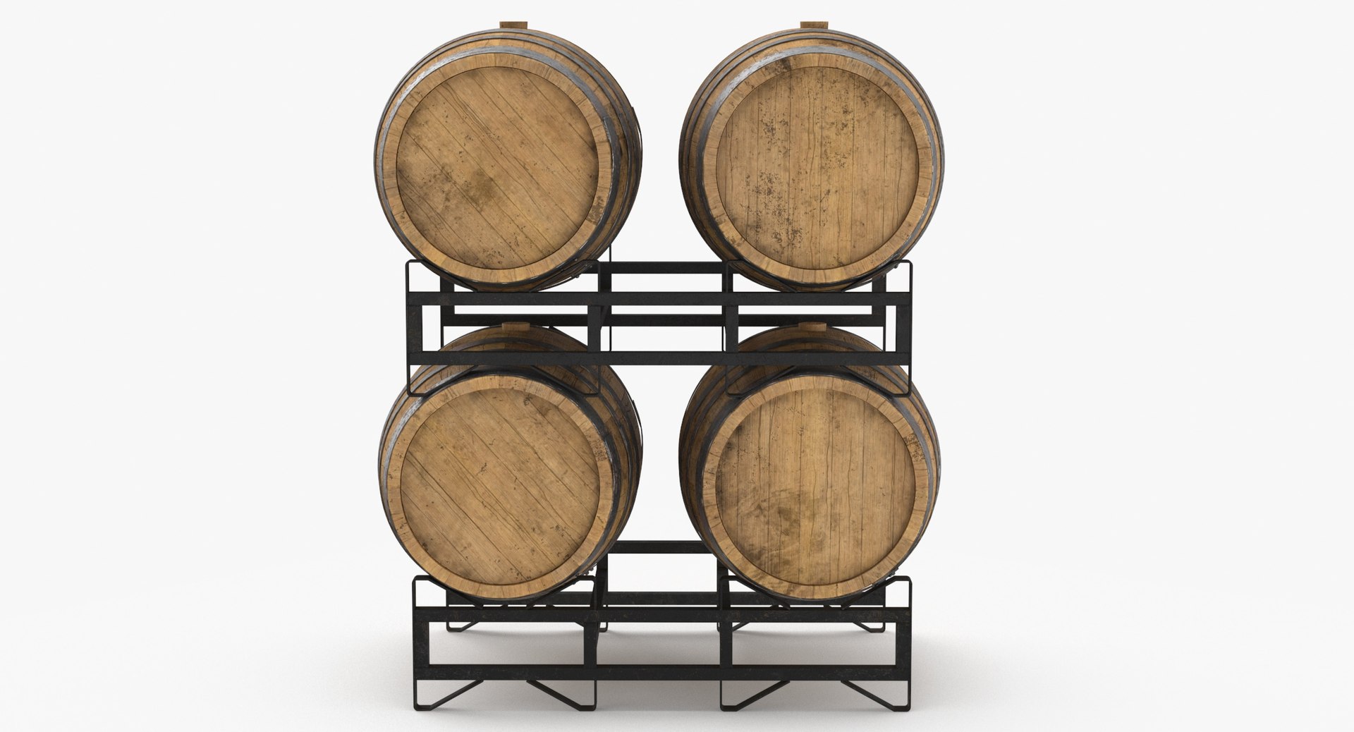 Barrel Wood Rack and Stacked 3D - TurboSquid 1952791