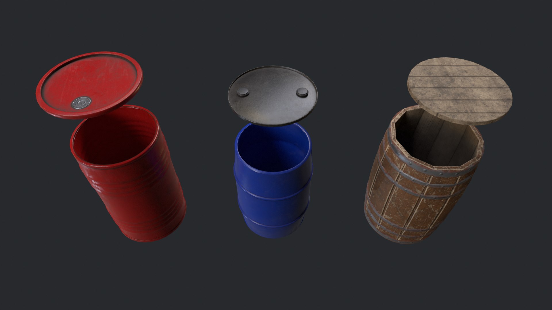 Barrel Pack 01 3D Model - TurboSquid 2018392
