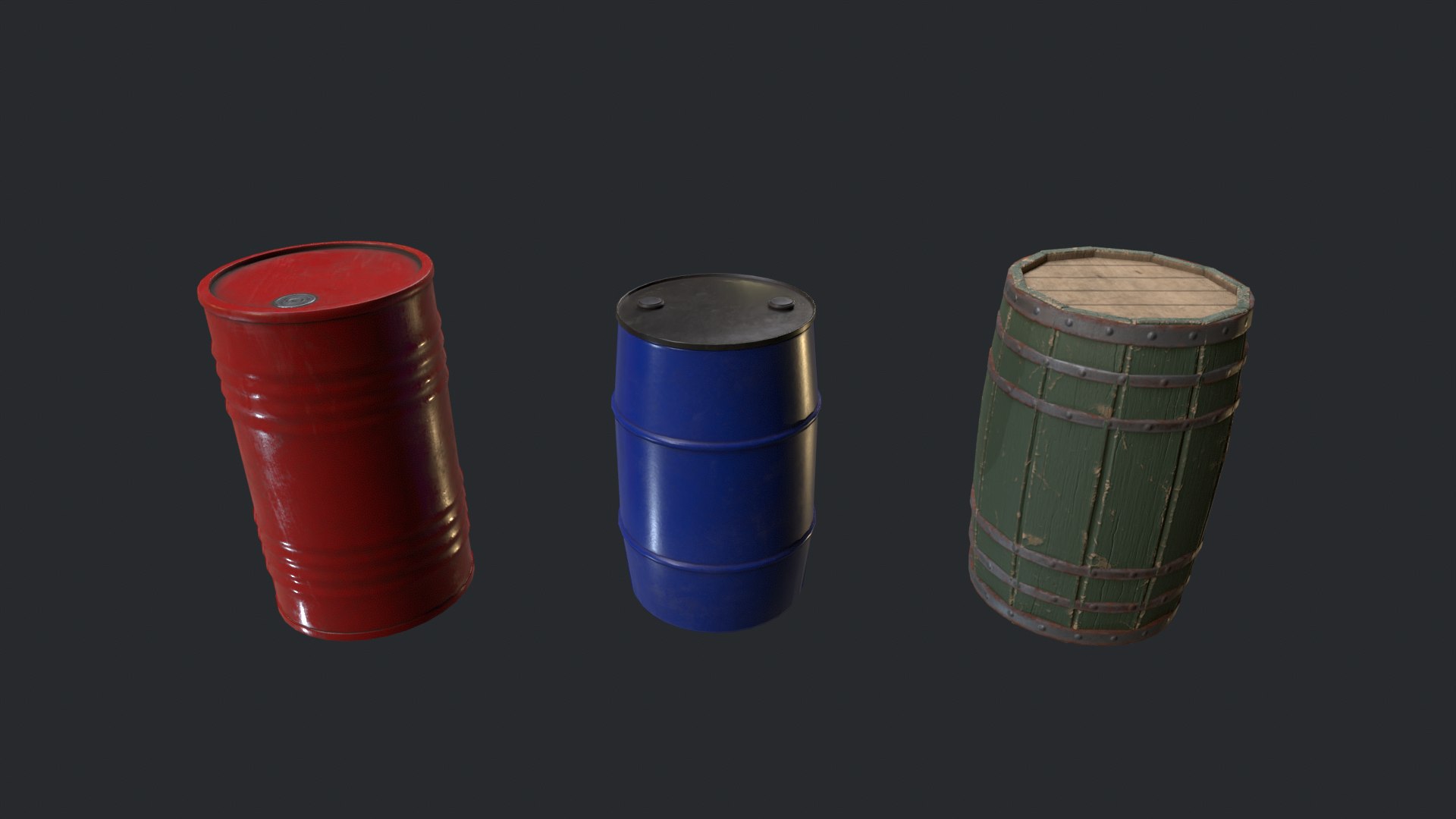 Barrel Pack 01 3D Model - TurboSquid 2018392