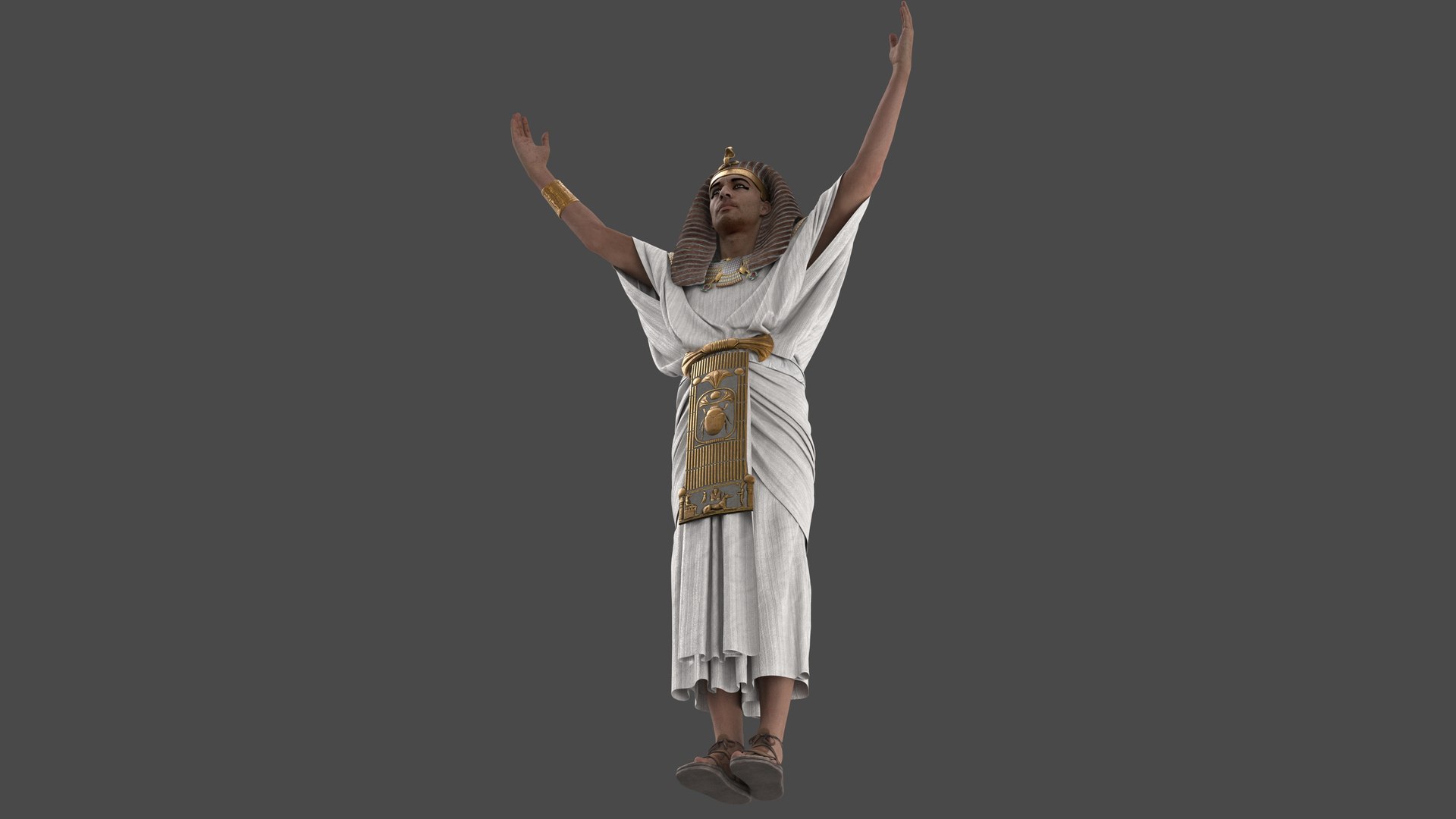 3D Model Pharaoh Salutes - TurboSquid 2147685