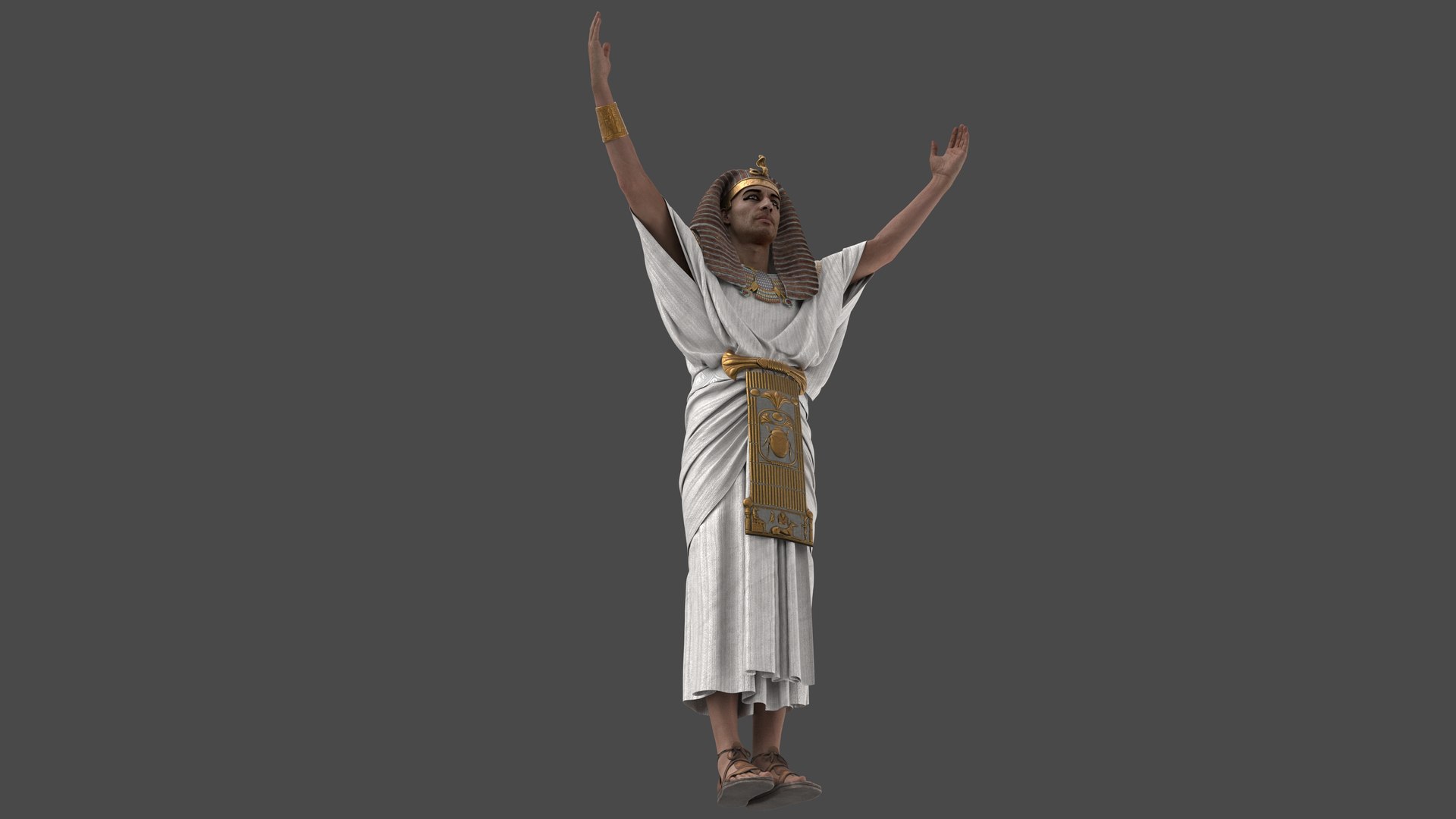 3D Model Pharaoh Salutes - TurboSquid 2147685