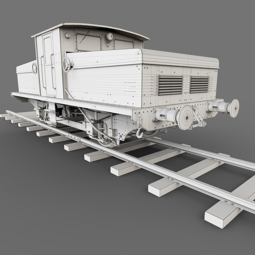 3D Locomotive Battery-operated Tractor SACM 21t - TurboSquid 2252090