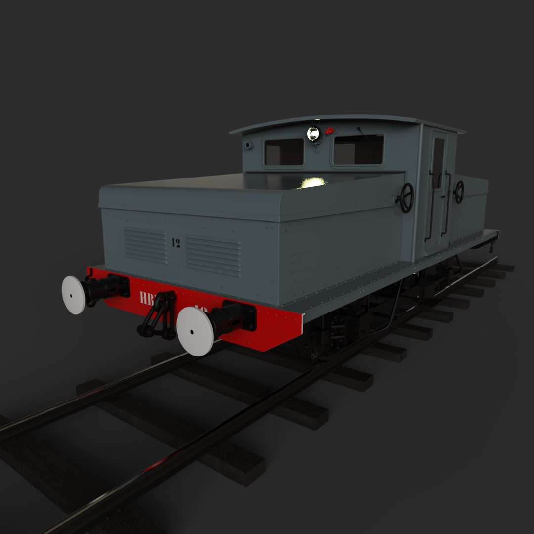 3D Locomotive Battery-operated Tractor SACM 21t - TurboSquid 2252090