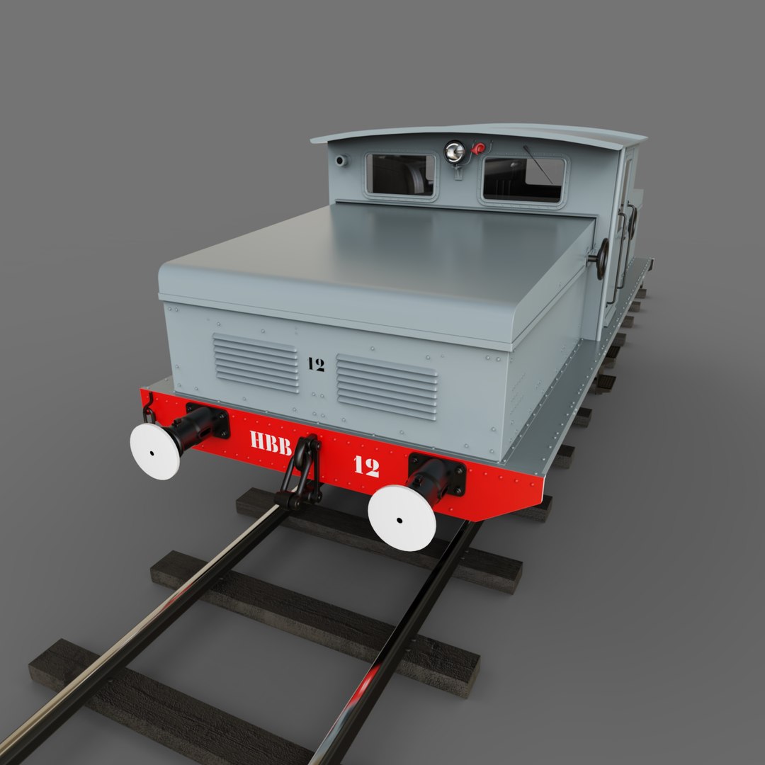 3D Locomotive Battery-operated Tractor SACM 21t - TurboSquid 2252090