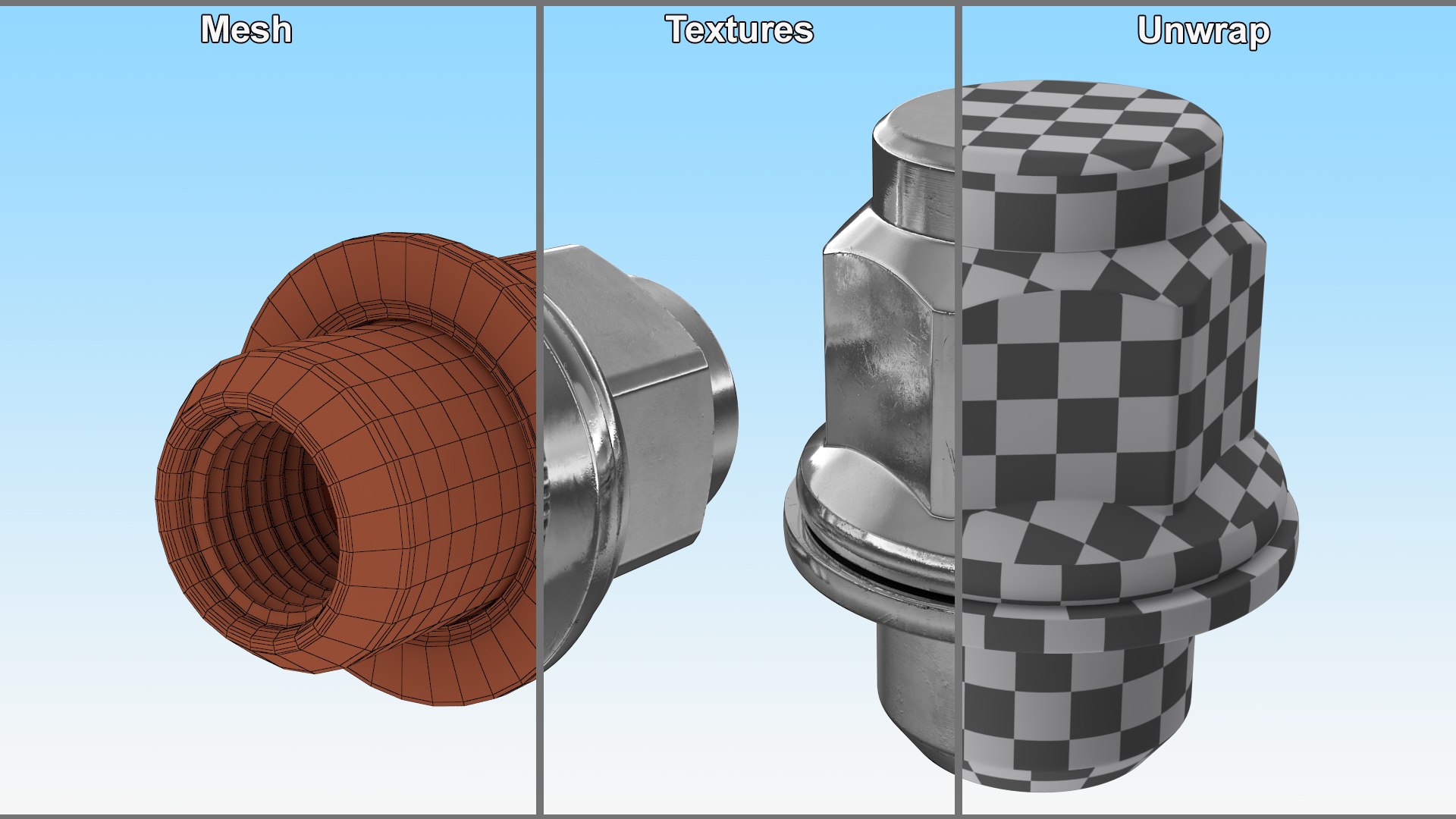 3D Wheel Nut - TurboSquid 1944768